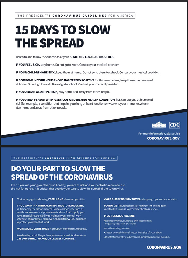 Coronavirus Guidelines for America - U.S. Representative Barry Loudermilk